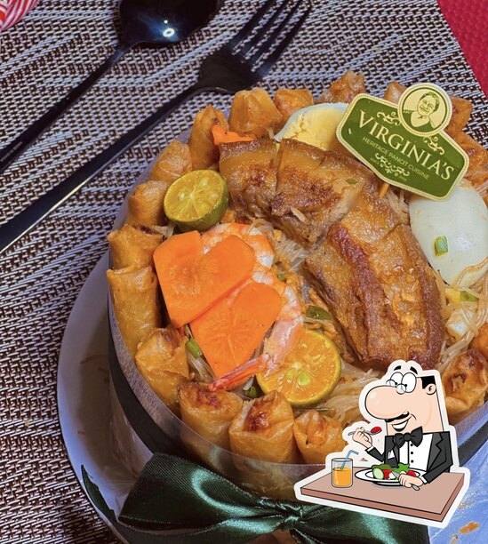 Menu at Virginia's Heritage Pancit Cuisine restaurant, Calamba