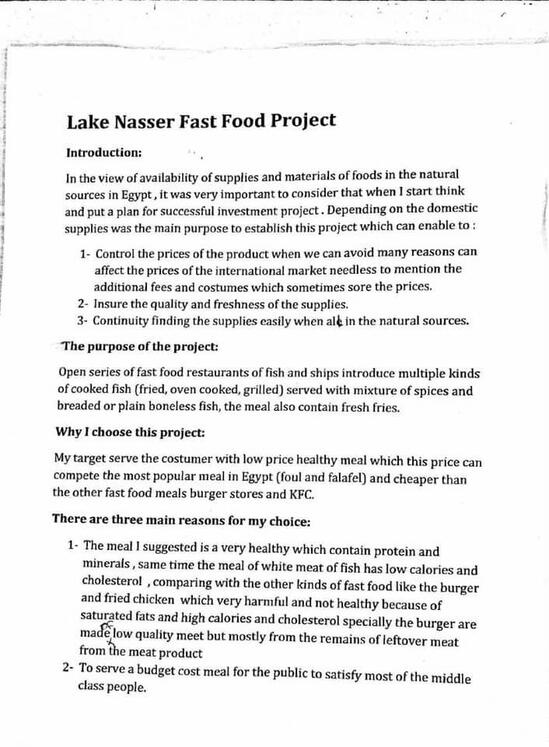 Menu at Lake nasser fast food, Mississauga