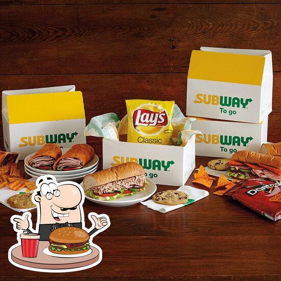 Menu at Subway fast food, Lincoln, 115 W Broadway