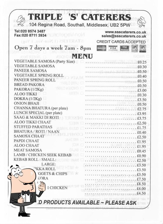 Menu at Triple 'S' Caterers - Indian Takeaway, Indian Sweet, Samosa in ...