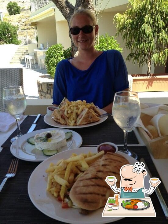 Menu at Meltemi Beach Bar, Lindos