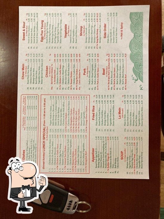 Menu at Chopsticks Chinese Restaurant, Crystal Springs