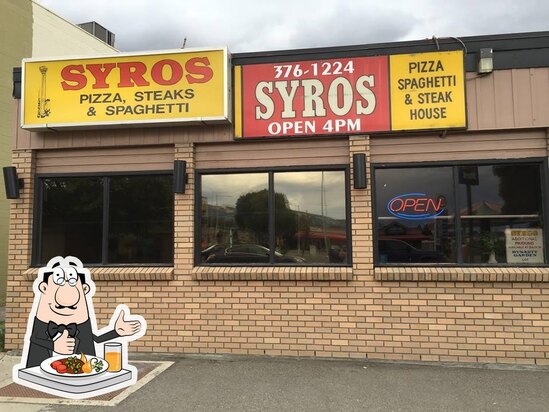Menu at Syros Pizza & Spaghetti steakhouse, Kamloops