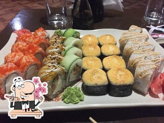 Menu at Sushi wok restaurant, Perm, Kosmonavta Leonova Street