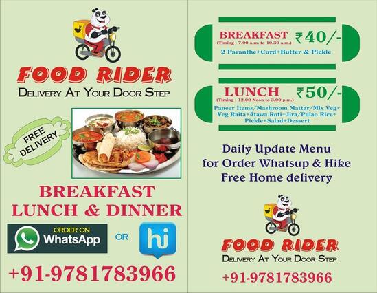 Menu at Food & Rider, Chandigarh