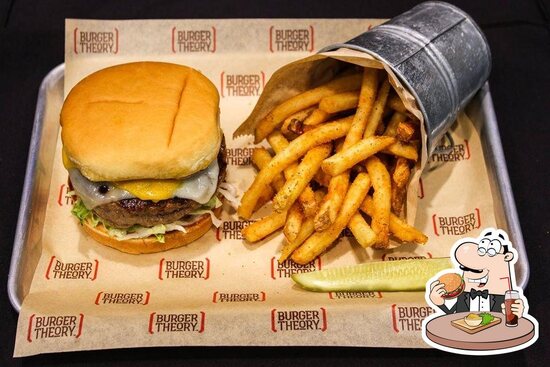 Menu at Burger Theory restaurant, Calgary