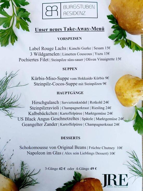 Speisekarte von Burgstuben Residenz by Alex und Ronny restaurant, Heinsberg