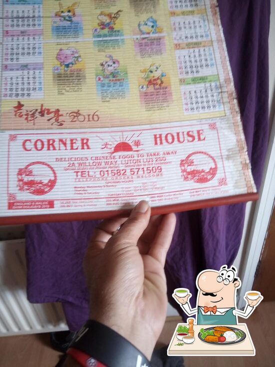Menu at Corner House fast food, Luton
