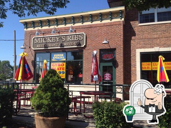 Menu at Mickey's Ribs & Gyros restaurant, Tinley Park