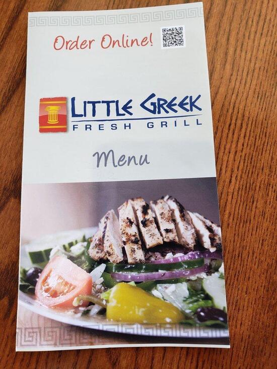 Menu at Little Greek Fresh Grill restaurant, Lakewood Ranch