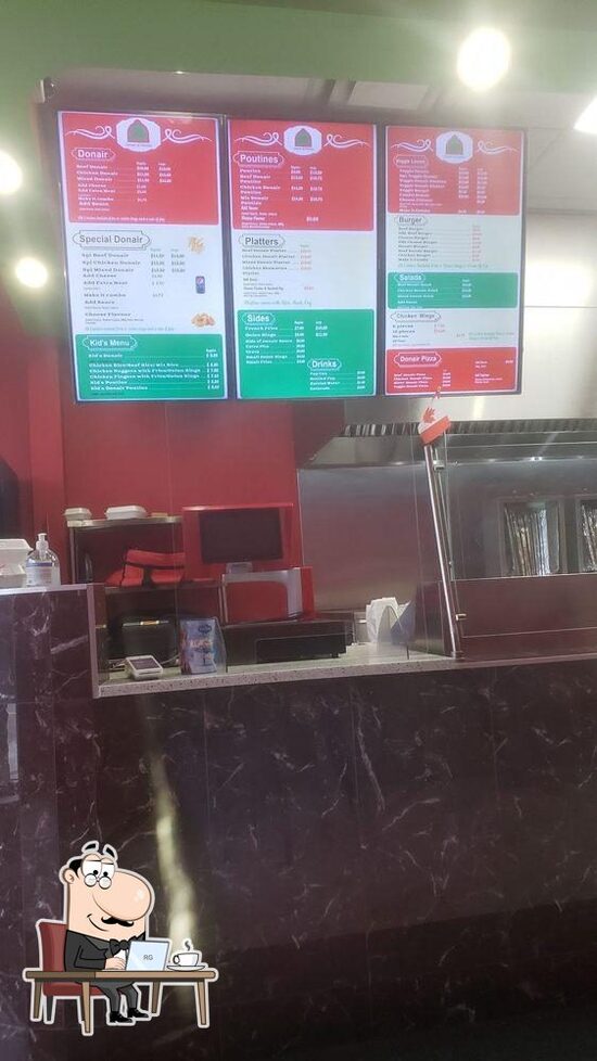 Menu au BD Donair and Poutine pizzeria, Edmonton