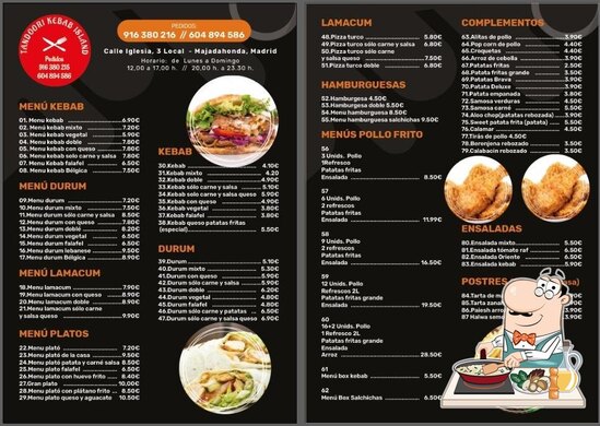 Menu at TANDOORI KEBAB ISLAND restaurant, Majadahonda