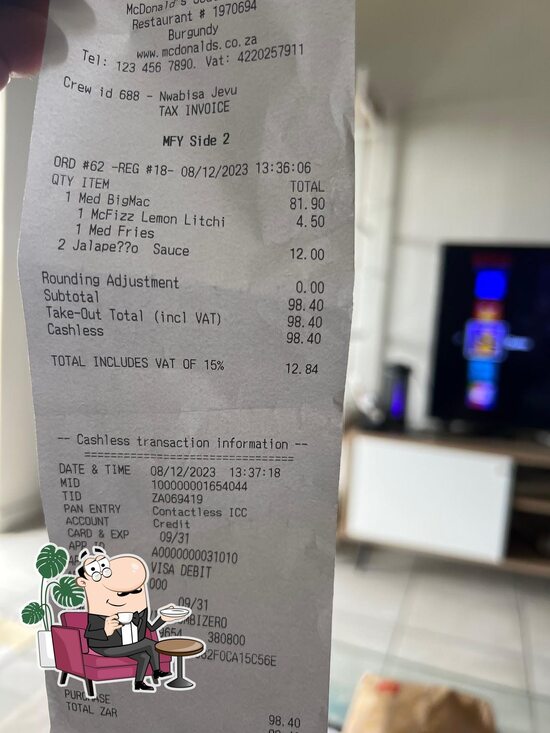 McDonald's Burgundy Square, Cape Town - Restaurant menu, prices and reviews