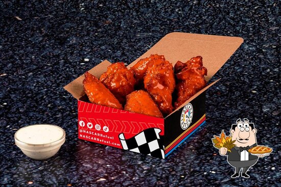 Menu at NASCAR Wings restaurant, Houston