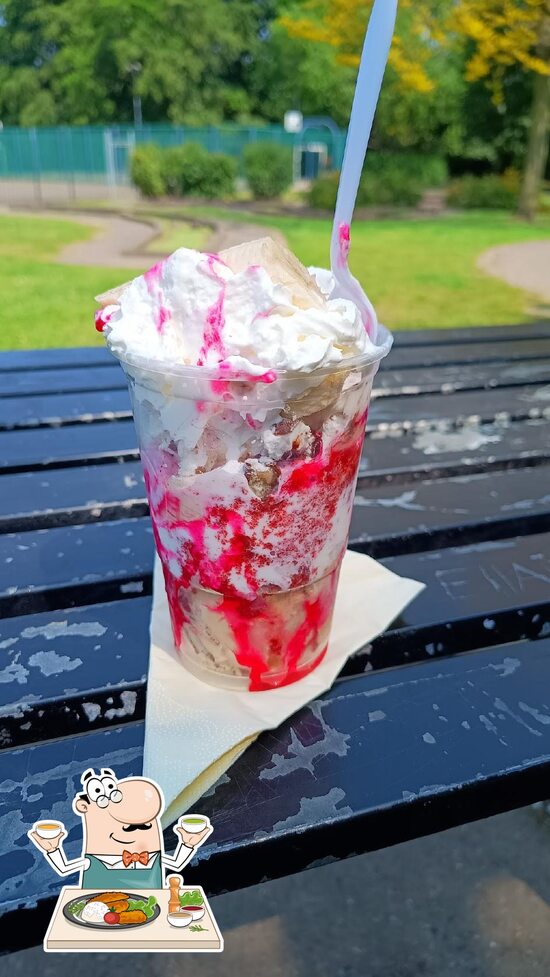 Menu at The Pavilion Icecream Parlour tearooms and crazy golf, Rotherham