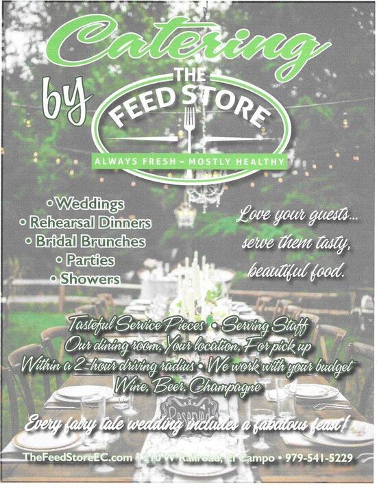 Menu at The Feed Store Restaurant, El Campo