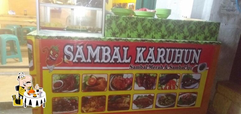 Menu at Sambal Karuhun restaurant, Indonesia