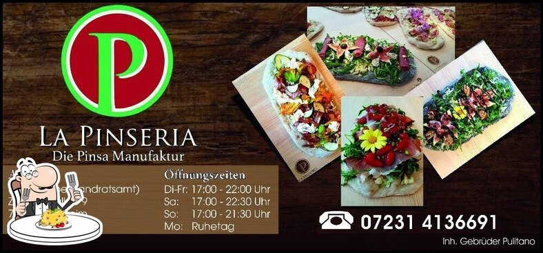 Menu at Pinsa Romana pizzeria, Pforzheim