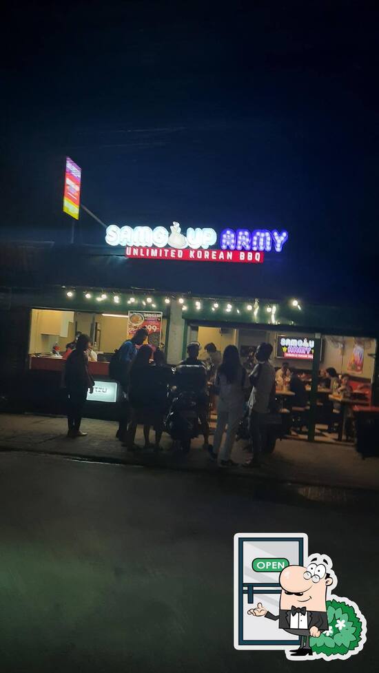 Menu at Samgyup Army restaurant, Valenzuela