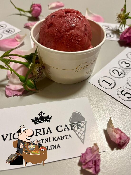 Menu at Victoria Café, Raduň