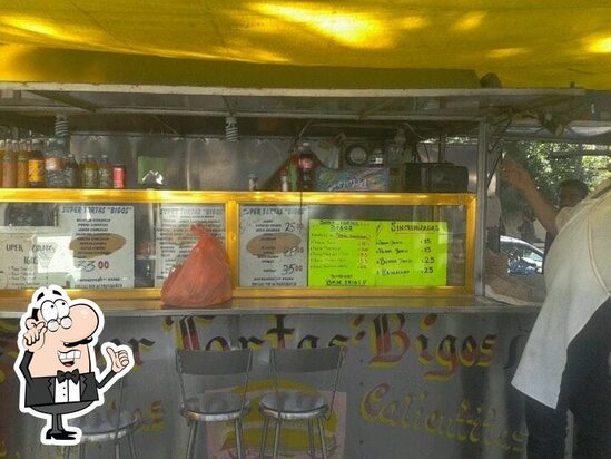 Menu at Tortas El Bigos restaurant, Mexico City, Av. Francisco Morazán 32