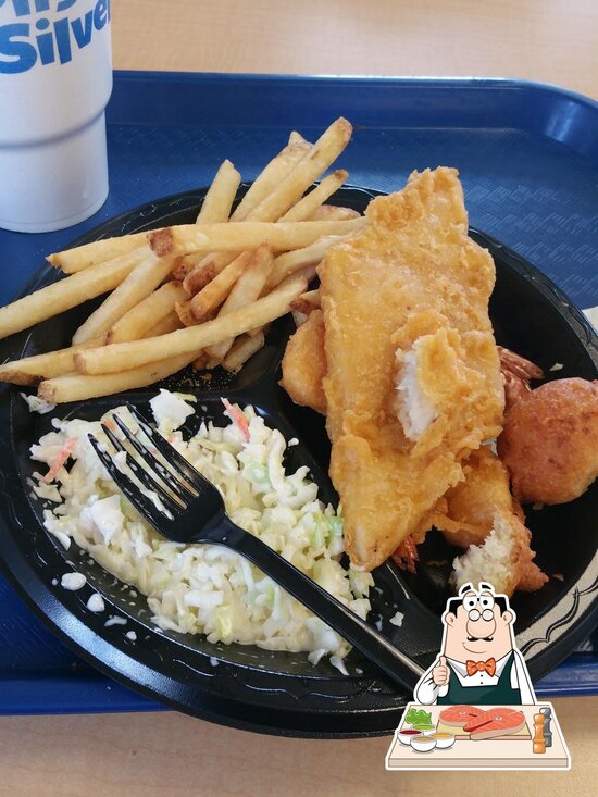 Menu at Long John Silver's restaurant, Ronceverte, Seneca Trail S
