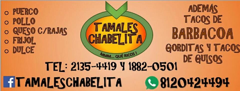 Menu at Tamales Chabelita restaurant, San Nicolás de los Garza