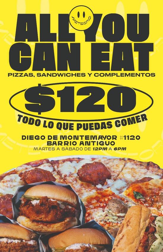 Carta de Meteoro Pizza Bar Barrio Antiguo, Monterrey