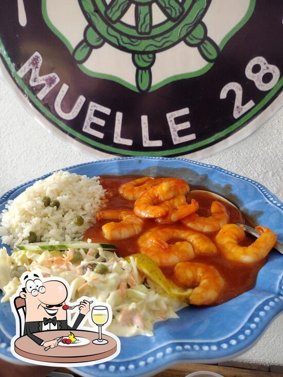 Menu at Mariscos "MUELLE 28" restaurant, Caleras