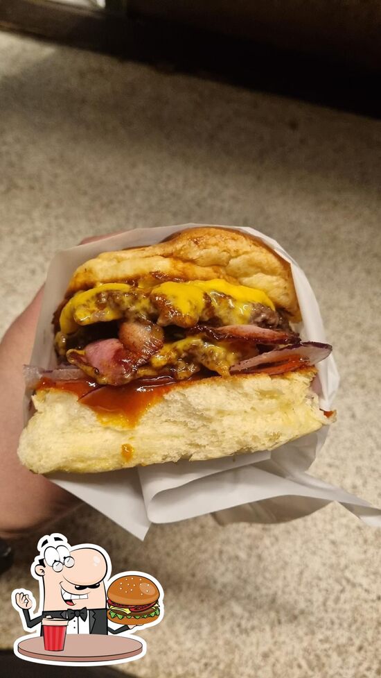 Menu at Fatty Patty smash burgers restaurant, Trenčín