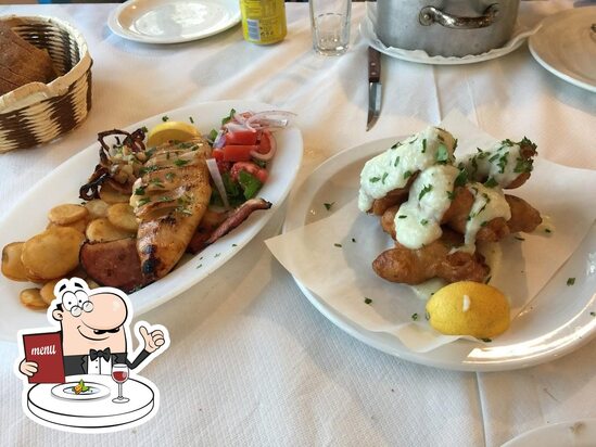 Menu at Antonis Fish Taverna, Gennadi