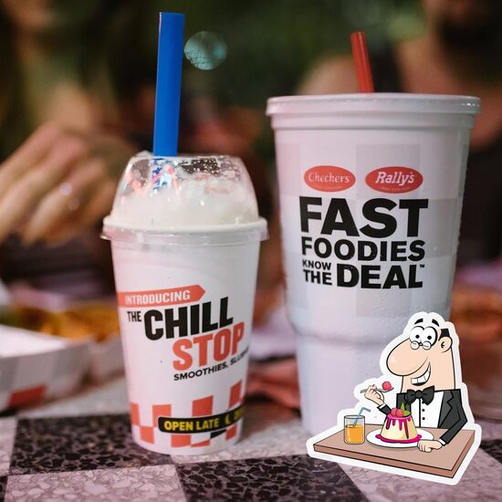 Menu at Checkers fast food, Roans Prairie, TX-90
