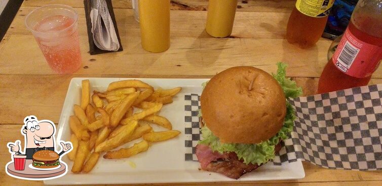 Menu at la burguesa Ctg restaurant, Colombia