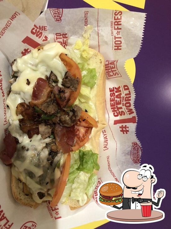 Menu at Charleys Cheesesteaks restaurant, Holyoke