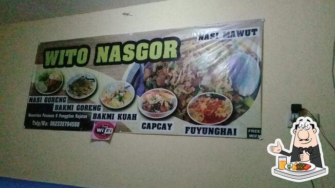 Menu at WITO NASGOR restaurant, Malang