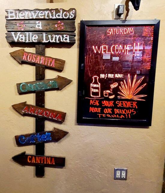 Menu at Valle Luna restaurant, Phoenix, W Bell Rd