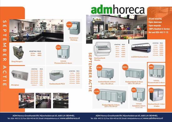 Menu at Adm horeca, Bemmel