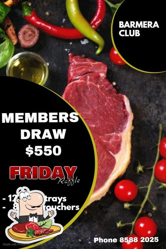 Menu at Barmera Club, Barmera, 149 Dean Dr