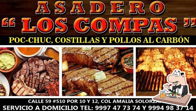 Menu at Asadero "Los Compas" restaurant, Merida