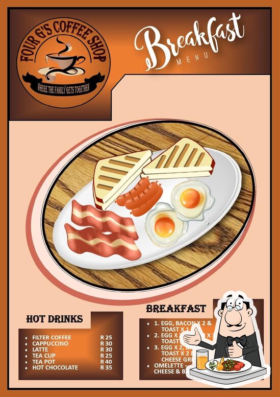 FOUR G'S COFFEE SHOP, Rustenburg - Restaurant menu, prices and reviews