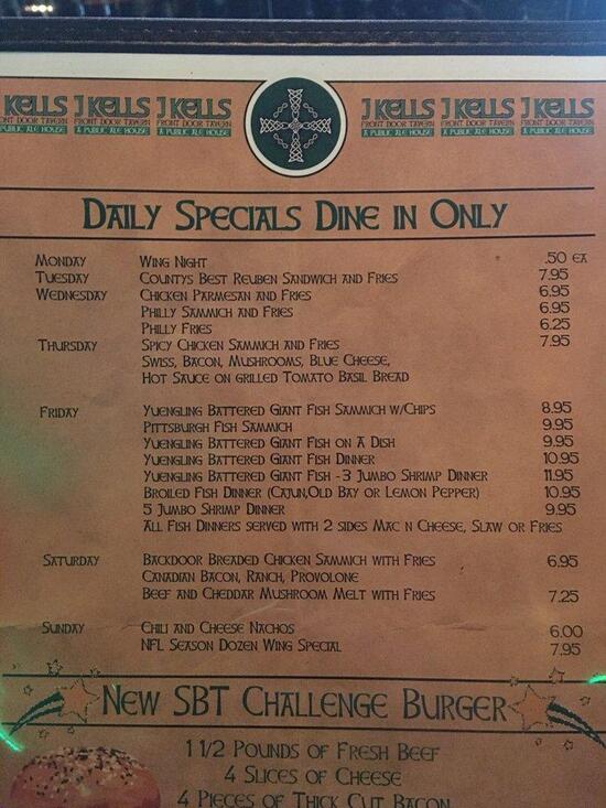Menu at Front Door Tavern pub & bar, Big Beaver