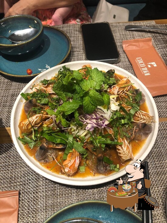 Menu at Coco Thái restaurant, Ho Chi Minh City
