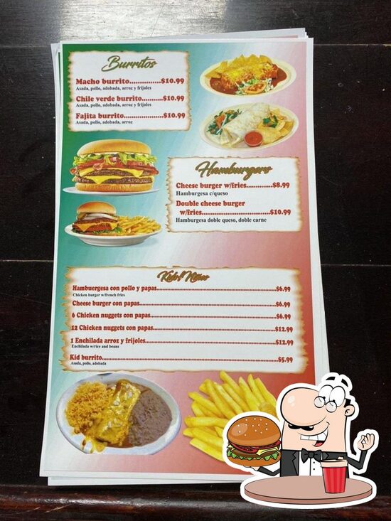 Menu at Amor a Mexico restaurant, Pasco