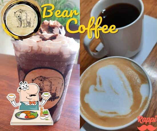 Menu at Bear Coffee cafeteria, Merida