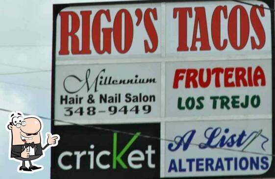 Menu at Rigo's Tacos restaurant, San Antonio