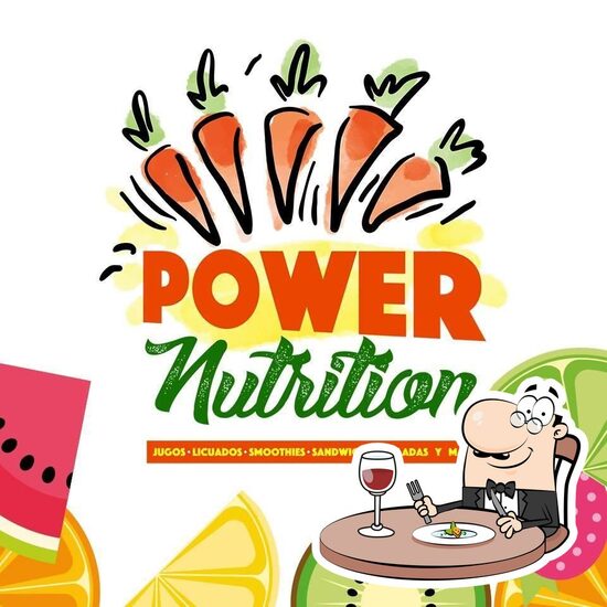 Menu at Power Nutrition restaurant, Mexico