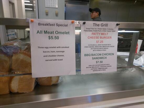 Menu at Federal Cafe, Minneapolis