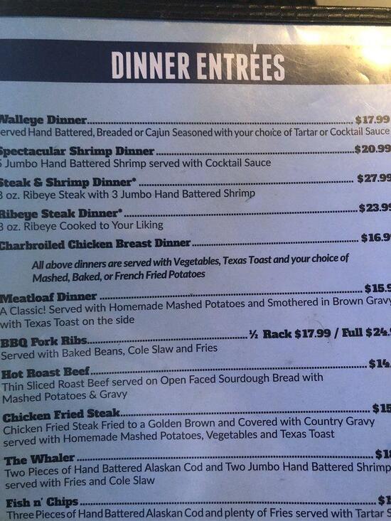 Menu at Blue Ox Central pub & bar, Las Vegas, S Eastern Ave