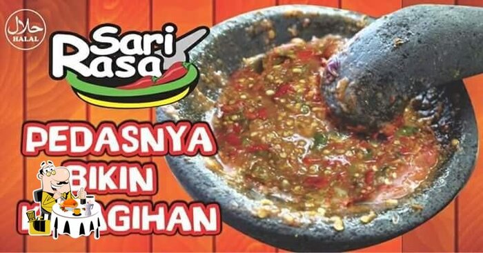 Menu at Sari Rasa cafe, Binjai