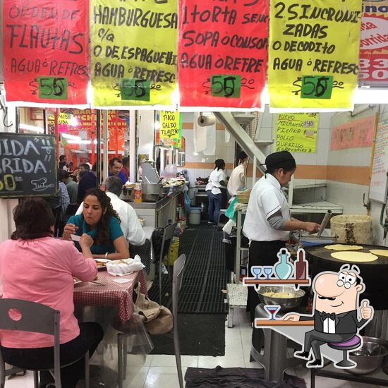 Menu at Comida corrida restaurant, Mexico, La Paz Market